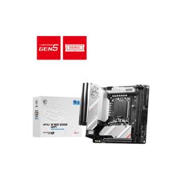 MSI Mainboard &raquo;MPG B760I EDGE WIFI&laquo; Grau-Schwarz MOSFET-W&auml;rmeleitpads mit einer Leistung von 7 W/mk, zus&auml;tzliche Drossel-W&auml;rmeleitpads und M.2...
