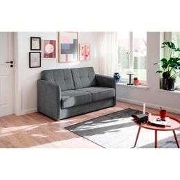 Home Affaire Schlafsofa &raquo;Milano&laquo; zwei einzeln ausziehbare Liegefunktionen grau 100% Polyester