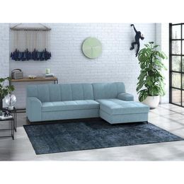 Home Affaire Ecksofa &raquo;Balme L-Form&laquo; Inkl. Zierkissen, wahlweise mit Bettfunktion blau 95% Polyester, 5% Nylon