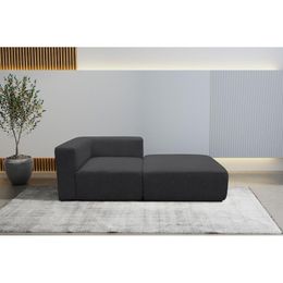 Home Affaire Sofa-Eckelement &raquo;Utvik bestehend aus Eckelement und Hocker&laquo; als Modul oder separat verwendbar grau 95% Polyester, 5% Nylon