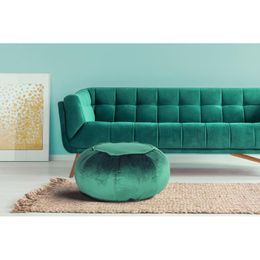 Kayoom Sitzhocker &raquo;Pouf Taj Mahal 325, trendige samtige Oberfl&auml;che&laquo; 1 Stk. tlg. samtweich, farbig, modern, orientalisches Design Gr&uuml;n