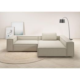 Home Affaire Ecksofa &raquo;Watertown, moderne XXL L-Form, 306 cm breit&laquo; Komfortabel mit tiefer Sitzfl&auml;che &ndash; ideal f&uuml;r gro&szlig;e Wohnr&auml;ume beige 96% Polyester, 