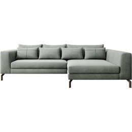 Home Affaire Ecksofa &raquo;Cross, mit softem Sitz, L-Form, wendbare Zierkissen, Breite 284 cm&laquo; Couch mit vielen Kissen, stylische Kreuznaht, elegante 
