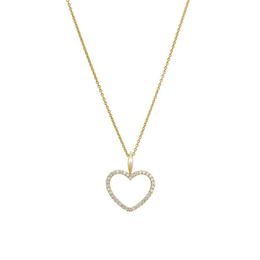 Lyomi Herren LYOMI Kette mit Anh&auml;nger &raquo;585/- Gelbgold 36 synth. Diam. 0,24ct.&laquo;