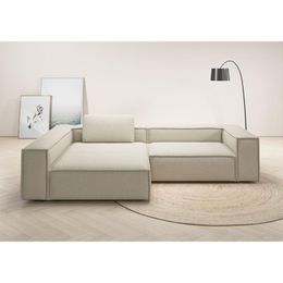 Home Affaire Ecksofa &raquo;Watertown, moderne XXL L-Form, 306 cm breit&laquo; Komfortabel mit tiefer Sitzfl&auml;che &ndash; ideal f&uuml;r gro&szlig;e Wohnr&auml;ume beige 96% Polyester, 