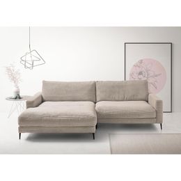 Home Affaire Ecksofa &raquo;Downtown, B/T/H: 272/190/84 cm L-Form&laquo; weicher Sitzkomfort auch in Cord und Boucl&eacute;, incl. Zierkissen grau 88% Polyester, 12% 