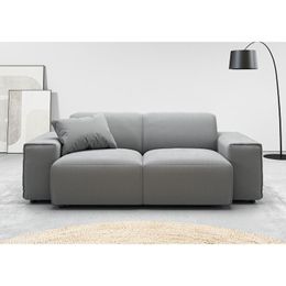 Home Affaire 2-Sitzer &raquo;Glimminge auch in Breitcord + Feincord + Easy care-Bezug&laquo; besondere Kedern&auml;hte,, Zierkissen grau 100% Polyester