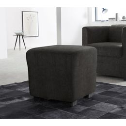 Home Affaire Hocker &raquo;Bob&laquo; braun Luxus-Microfaser (92% Polyester, 8% Nylon);Struktur fein ( 100% Polyester);Struktur in Chenille-Optik (30% Polyester, 