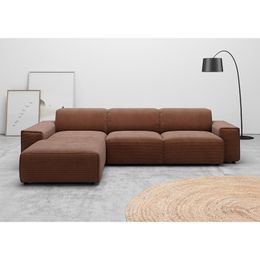 Home Affaire Ecksofa &raquo;Glimminge auch in Breitcord, Feincord, Boucl&eacute; + Easy care-Bezug&laquo; L-Form, Breite 294, Zierkissen braun 12% Polyaxryl, 88% 