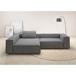 Home Affaire Ecksofa &raquo;Watertown, moderne XXL L-Form, 306 cm breit&laquo; Komfortabel mit tiefer Sitzfl&auml;che &ndash; ideal f&uuml;r gro&szlig;e Wohnr&auml;ume grau 100% Polyester