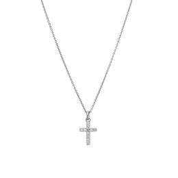 Lyomi Herren LYOMI Kette mit Anh&auml;nger &raquo;585/- Wei&szlig;gold 11 synth. Diam. 0,14ct.&laquo;