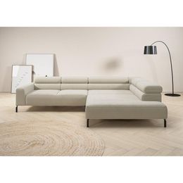 Home Affaire Ecksofa &raquo;Antonelli, L-Form, inkl. Kopfteilverstellung, Breite 312 cm&laquo; mit elektrischer Sitztiefenverstellung, in Cord, natur beige 95% 