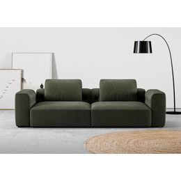 Home Affaire 2,5-Sitzer &raquo;Cushid&laquo; Modulsofa, bestehend aus 2 Teilen, Breite 268 cm gr&uuml;n 95% Polyester, 5% Nylon