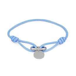 Copenhagen Studios Armband &raquo;Schmuck Geschenk Edelstahl Armkette Fabric Link&laquo; edelstahlfarben-blau 21 cm Trendiger Armschmuck