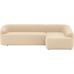 Home Affaire Ecksofa &raquo;Nergal, organisches Design, Breite 296cm, L-Form&laquo; Modernes Design, schlichte Optik, stilvoller Blickfang im Wohnzimmer creme