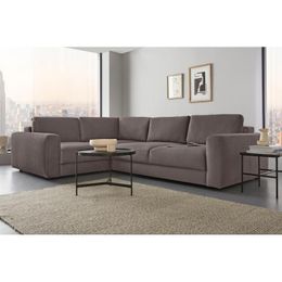 Home Affaire Ecksofa &raquo;Bloomfield, Breite 304cm, Mega Polsterecke mit viel Platz, L-Form&laquo; extra tiefe Sitzfl&auml;che, wahlweise mit Sitztiefenverstellung 