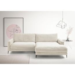 Home Affaire Ecksofa &raquo;Downtown, B/T/H: 272/190/84 cm L-Form&laquo; weicher Sitzkomfort auch in Cord und Boucl&eacute;, incl. Zierkissen wei&szlig; 88% Polyester, 12% 