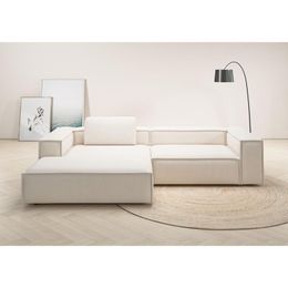 Home Affaire Ecksofa &raquo;Watertown, modernes XXL L-Form, 306 cm breit&laquo; Gro&szlig;z&uuml;giges Lounge-Sofa mit viel Platz f&uuml;r die Familie beige 100% Polyester
