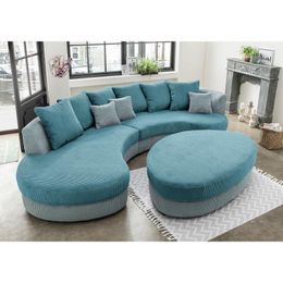 Home Affaire Ecksofa &raquo;Limoncello organische Formensprache, OTTOs Choice, L-Form&laquo; ergonomische Form blau 100% Polyester
