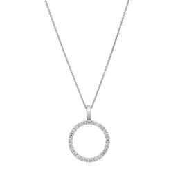 Lyomi Herren LYOMI Kette mit Anh&auml;nger &raquo;585/-Wei&szlig;gold 25 synth. Diam. 0,94ct.&laquo;