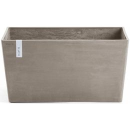 Ecopots Blumentopf &raquo;Paris 100 Taupe&laquo; f&uuml;r den Au&szlig;enbereich: frostsicher, bruchsicher und lichtbest&auml;ndig Taupe