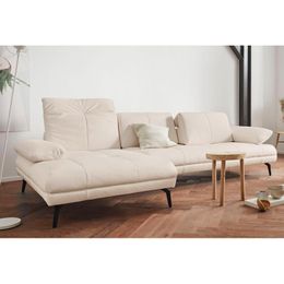 Home Affaire Ecksofa &raquo;Stenlille Muktifunktionssofa, L-Form&laquo; incl. Sitztiefen-, Kopfteil- und Armteilverstellung beige Struktur weich (100% Polyester);