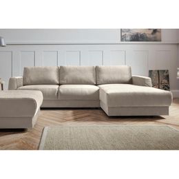 Home Affaire Ecksofa &raquo;Hobro L-Form&laquo; in 3 Bezugsqualit&auml;ten in vielen Farben, Design by Morten Georgsen beige Luxus-Microfaser Lederoptik (100% 