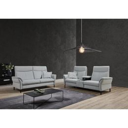 Home Affaire 2-Sitzer &raquo;Sisto, inklusive 2x Relaxfunktion motorisch mit Herz-Waage-Beschlag&laquo; Zwischenelement mit Tisch, Steckdose & USB-Ladestation 