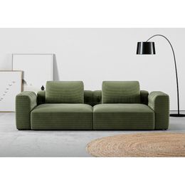Home Affaire 2,5-Sitzer &raquo;Cushid&laquo; Modulsofa, bestehend aus 2 Teilen, Breite 268 cm gr&uuml;n 88% Polyester, 12% Polyacryl