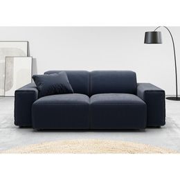 Home Affaire 2-Sitzer &raquo;Glimminge auch in Breitcord + Feincord + Easy care-Bezug&laquo; besondere Kedern&auml;hte,, Zierkissen blau 100% Polyester