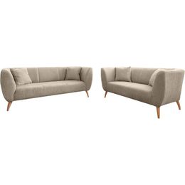 Home Affaire Polstergarnitur &raquo;Colori&laquo; Set, 3-Sitzer und 2-Sitzer, 2 Stk. tlg. auch als Loveseat erh&auml;ltlich beige 100% Polyester