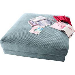 Home Affaire Hocker &raquo;Enisa&laquo; passend zum "Enisa"-Sofa, Bezug in Cord blau Cord (88% Polyester / 12% Polyacryl)