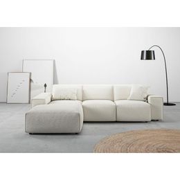 Home Affaire Ecksofa &raquo;Glimminge L-Form auch in Breitcord, Feincord + Easy care-Bezug,&laquo; Breite 264, Zierkissen wei&szlig; 96% Polyester, 4% Polyacryl