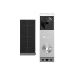 EZVIZ Video-T&uuml;rsprechanlage &raquo;EP3X Pro&laquo; mit Solarpanel Grau Intelligente Integration mit Google Assistent & Amazon Alexa