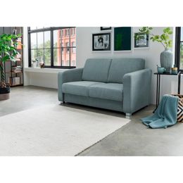 Home Affaire Schlafsofa &raquo;Mia Probleml&ouml;ser Sofa, Einzelauszug, Bettsofa, zeitlos und bequem&laquo; mit 2 Einzelausz&uuml;gen als L&auml;ngsschl&auml;fer gr&uuml;n 100% Polyester