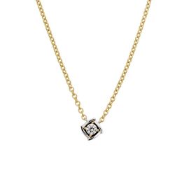 Lyomi Herren LYOMI Kette mit Anh&auml;nger &raquo;585/- Gelbgold/Wei&szlig;gold Viereck&laquo;