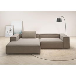 Home Affaire Ecksofa &raquo;Watertown, modernes XXL L-Form, 306 cm breit&laquo; Gro&szlig;z&uuml;giges Lounge-Sofa mit viel Platz f&uuml;r die Familie grau 100% Polyester