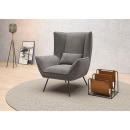 Home Affaire Sessel &raquo;Kilrea Relaxsessel, Ohrensessel&laquo; Extra hohe R&uuml;ckenlehne grau 88% Polyester, 12% Polyacryl