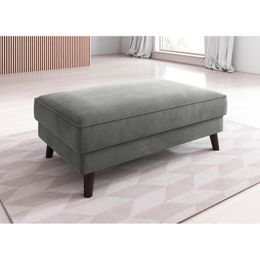 Home Affaire Hocker &raquo;Laurentia&laquo; grau Luxus-Microfaser (100% Polyester);Samt (100% Polyester)