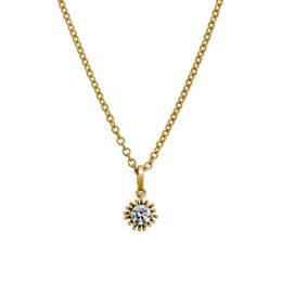 Lyomi Herren LYOMI Kette mit Anh&auml;nger &raquo;585/- Gelbgold synth. Diam. 0,25ct.&laquo;