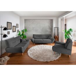 Home Affaire Polstergarnitur &raquo;Drago elegant und zeitlos, komfortabel, moderne Formensprache&laquo; Set, 3-Sitzer, 2-Sitzer und Sessel, 3 Stk. tlg. Set 3-2-1