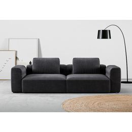 Home Affaire 2,5-Sitzer &raquo;Cushid&laquo; Modulsofa, bestehend aus 2 Teilen, Breite 268 cm grau 100% Polyester