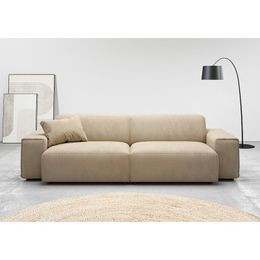 Home Affaire Big-Sofa &raquo;Glimminge auch in Breitcord, Feincord + Easy care-Bezug,&laquo; besondere Kedern&auml;hte Zierkissen beige 95% Polyester, 5% Nylon