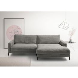 Home Affaire Ecksofa &raquo;Downtown, B/T/H: 272/190/84 cm L-Form&laquo; weicher Sitzkomfort auch in Cord und Boucl&eacute;, incl. Zierkissen grau 88% Polyester, 12% 