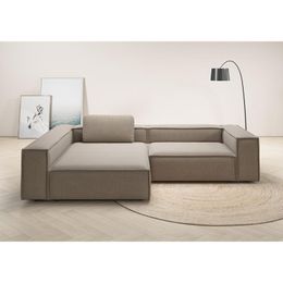 Home Affaire Ecksofa &raquo;Watertown, moderne XXL L-Form, 306 cm breit&laquo; Komfortabel mit tiefer Sitzfl&auml;che &ndash; ideal f&uuml;r gro&szlig;e Wohnr&auml;ume grau 100% Polyester