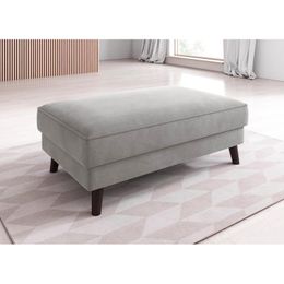 Home Affaire Hocker &raquo;Laurentia&laquo; grau Luxus-Microfaser (100% Polyester);Samt (100% Polyester)