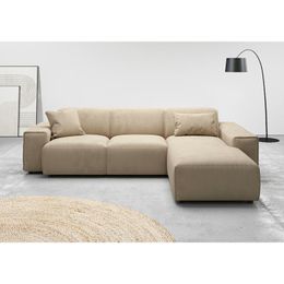 Home Affaire Ecksofa &raquo;Glimminge L-Form auch in Breitcord, Feincord + Easy care-Bezug,&laquo; Breite 264, Zierkissen beige 95% Polyester, 5% Nylon