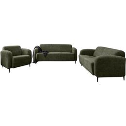 Home Affaire Polstergarnitur &raquo;Marone&laquo; Set, 3-Sitzer, 2-Sitzer, Sessel, 3 Stk. tlg. auch einzeln erh&auml;ltlich gr&uuml;n 100% Polyester