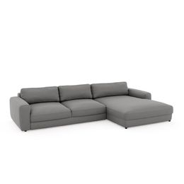 Home Affaire Ecksofa »Bloomfield, bequem und elegant, OTTOs Choice, Breite 303cm, L-Form« wahlweise mit Bettfunktion und Bettkasten granit grey