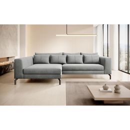 Home Affaire Ecksofa &raquo;Cross, mit softem Sitz, L-Form, wendbare Zierkissen, Breite 284 cm&laquo; Couch mit vielen Kissen, stylische Kreuznaht, elegante 